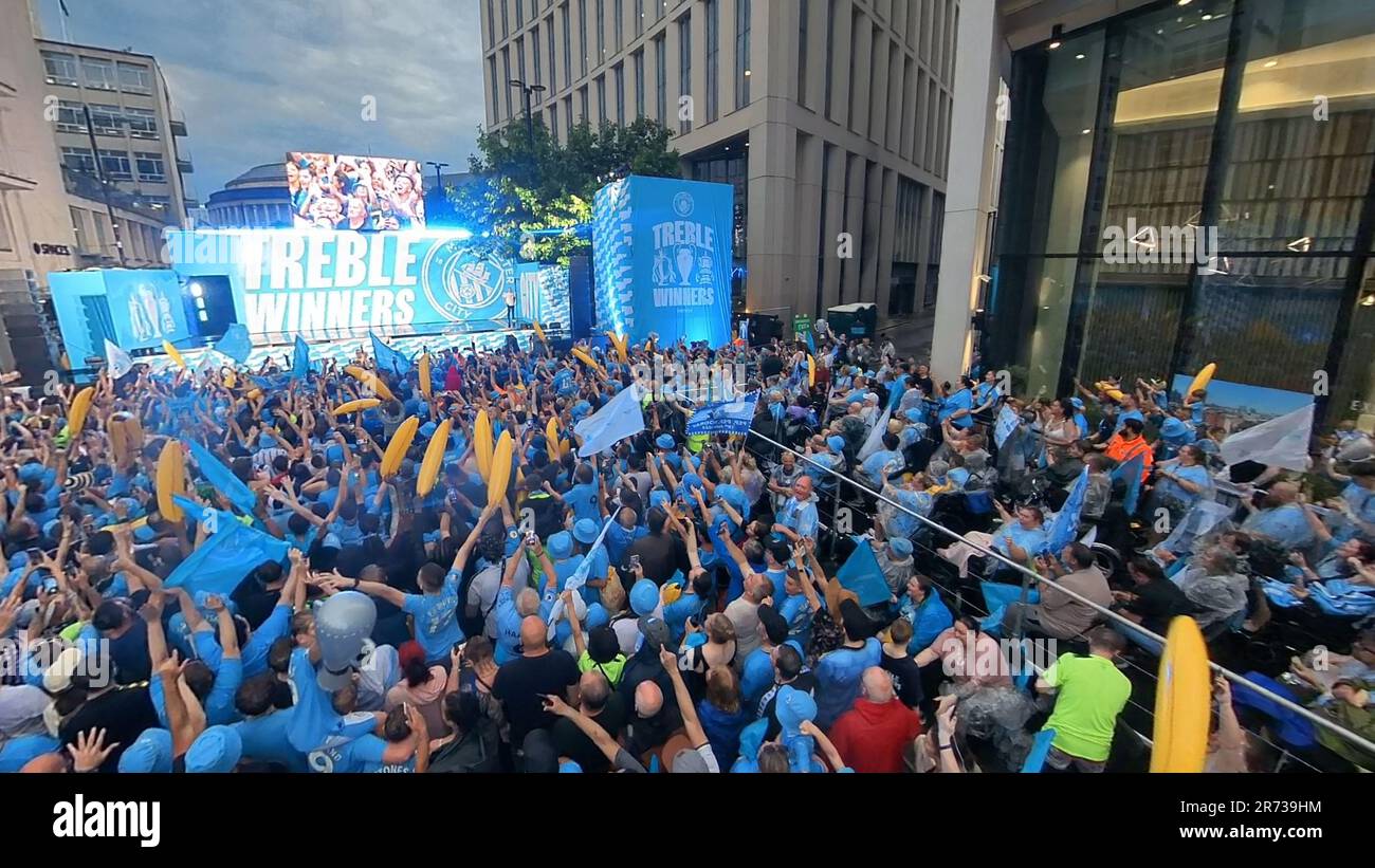 Manchester city victory parade and show, June 2023 Stock Photo - Alamy
