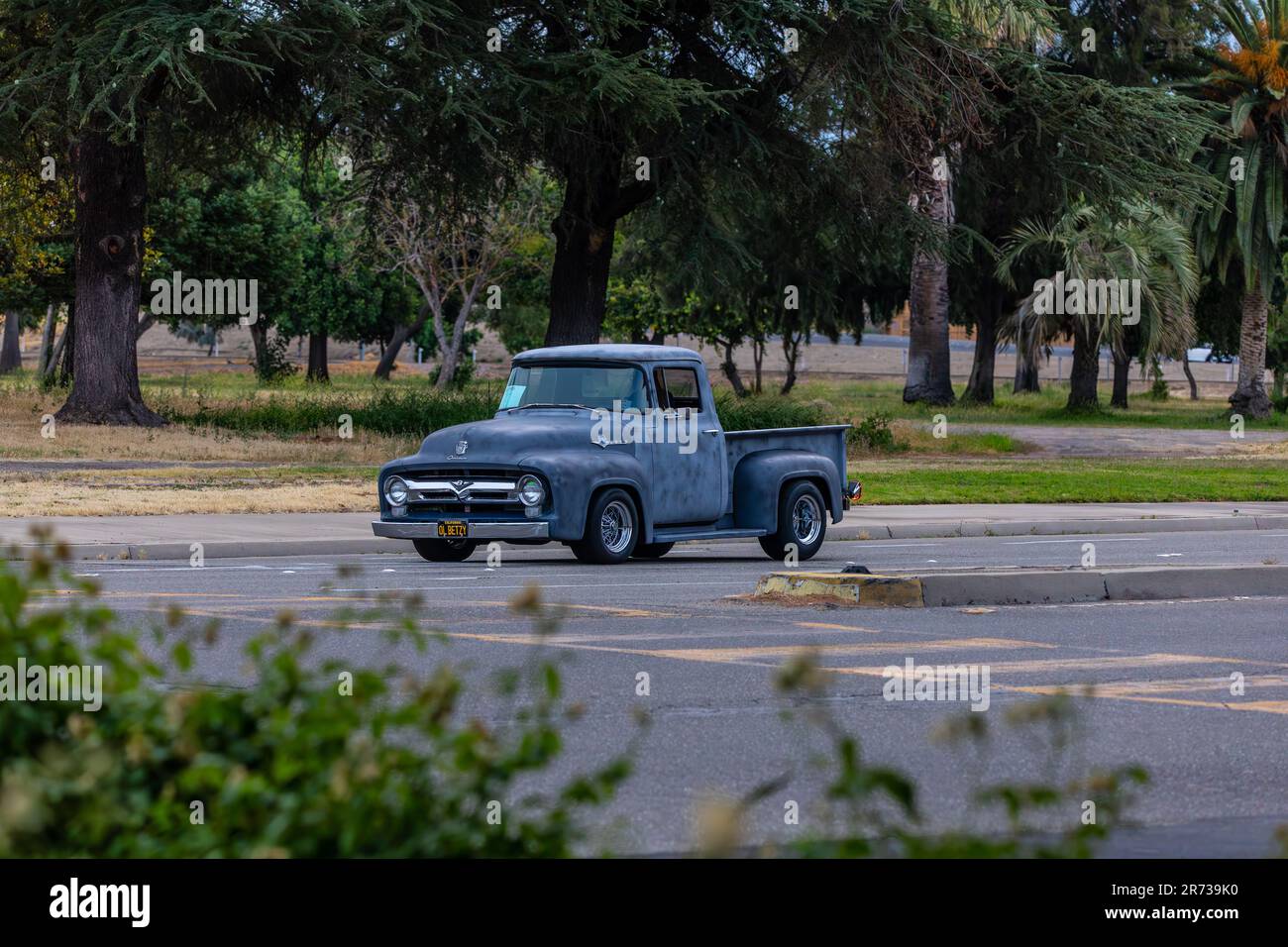 A 1956 Ford Stepside truck at the North Modesto Kiwanis American ...