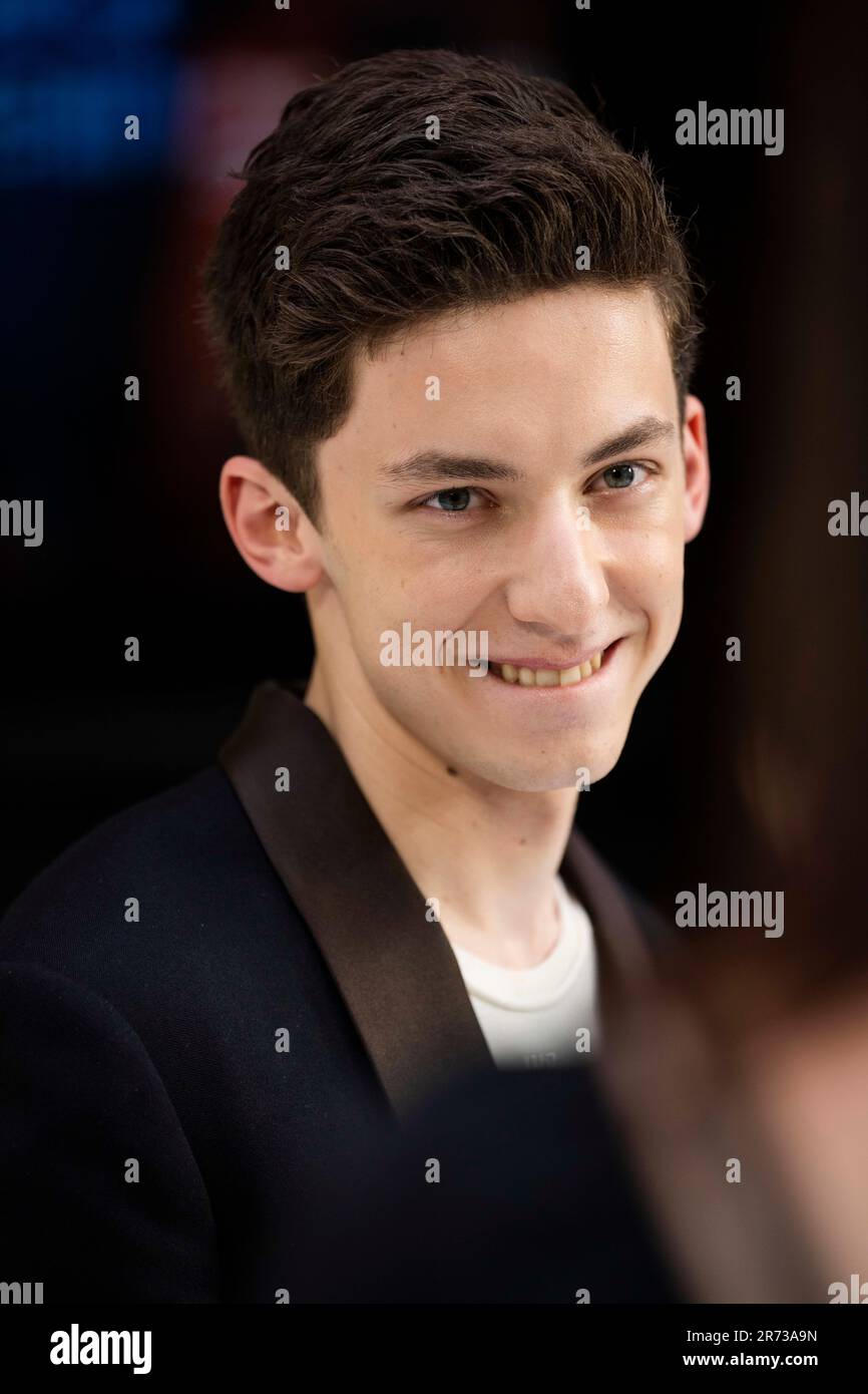 Andrew Barth Feldman poses for photographers upon arrival at the ...