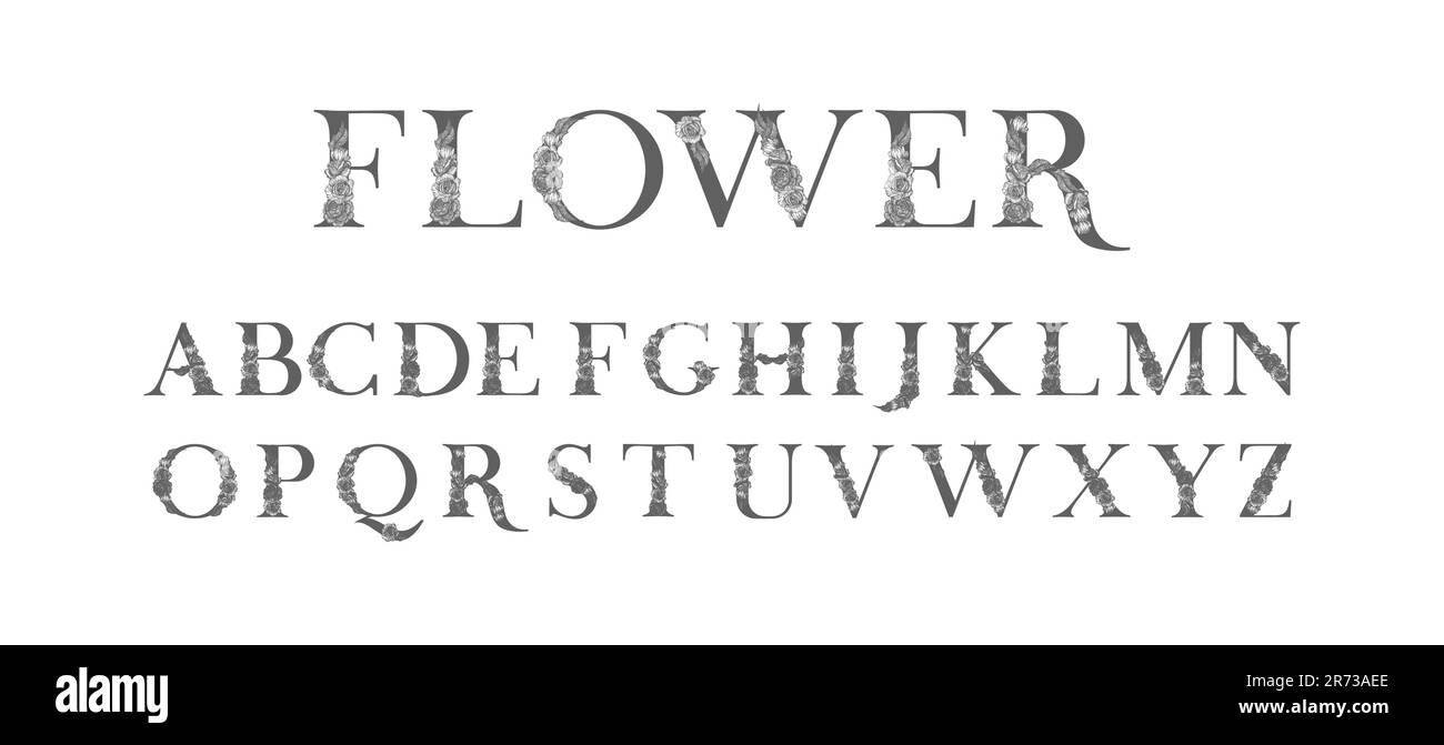 Collection of botanical, initial, letter female logos with rose organic ...