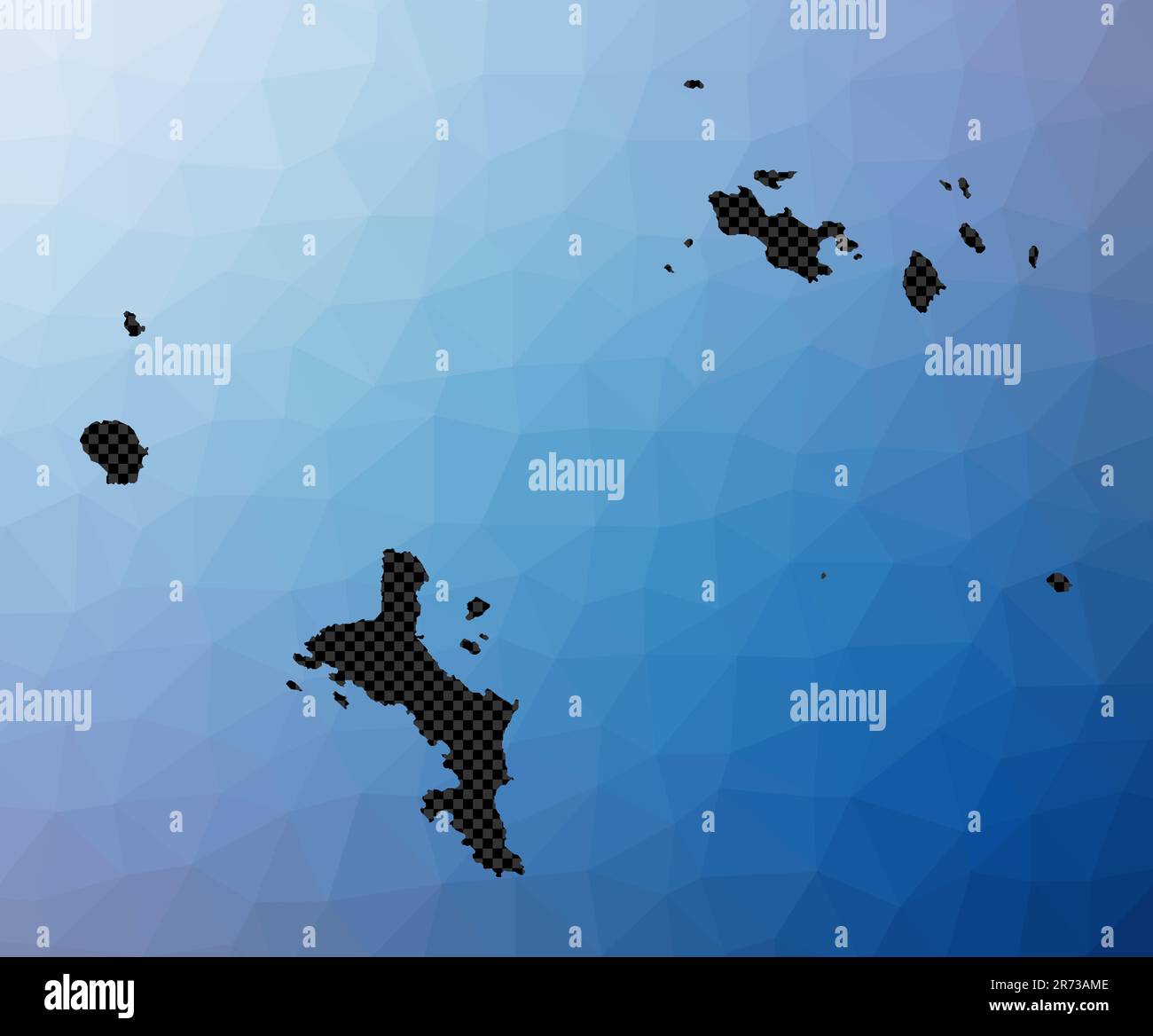 Seychelles geometric map. Stencil shape of Seychelles in low poly style ...