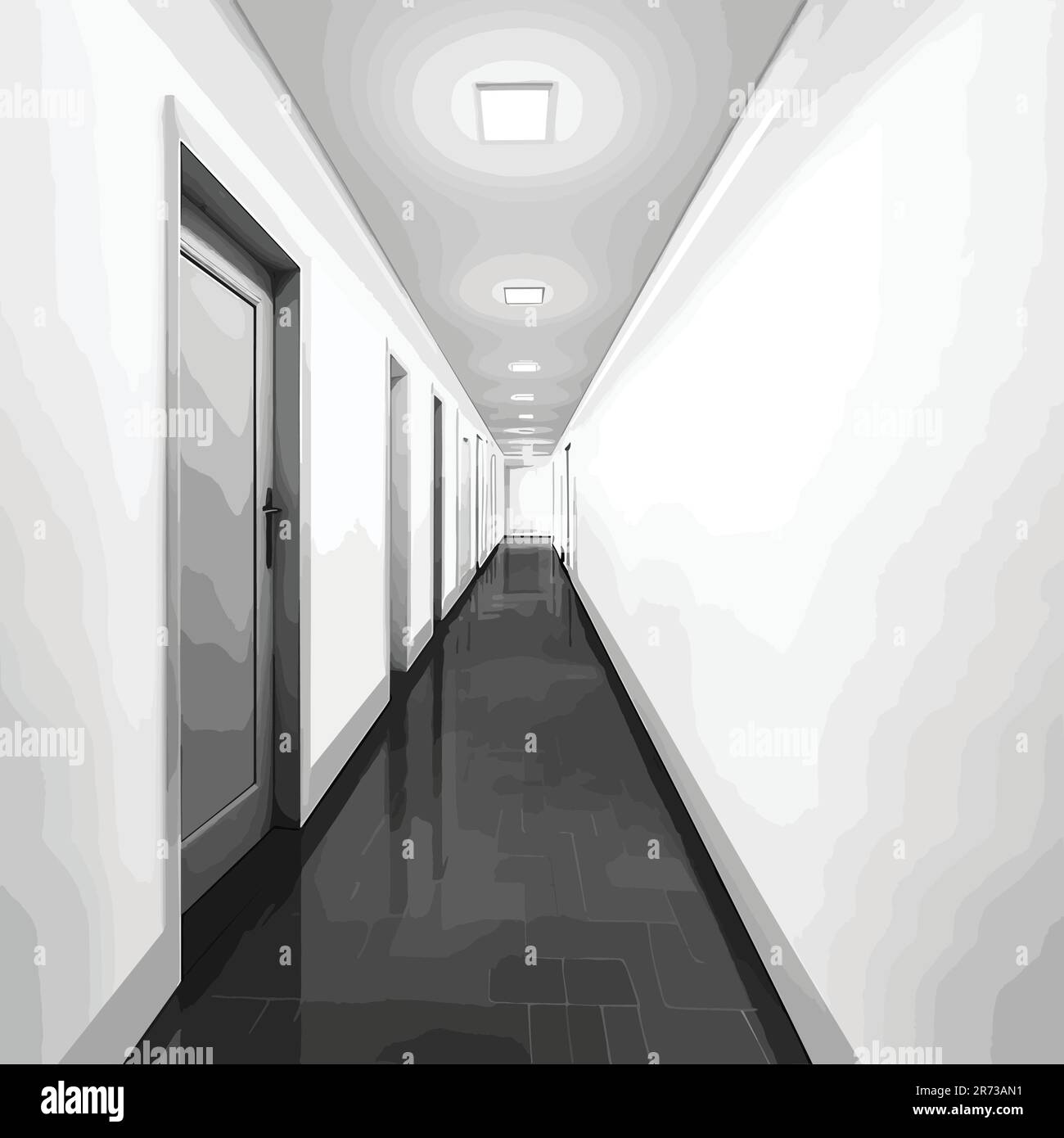 Corridor vector vectors hi-res stock photography and images - Alamy