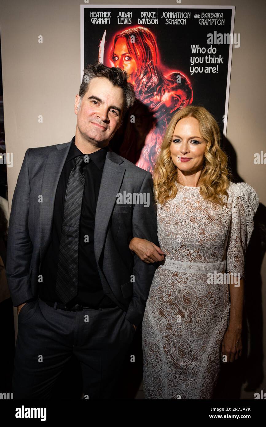 Joe Lynch, Heather Graham at the Suitable Flesh premiere event during ...