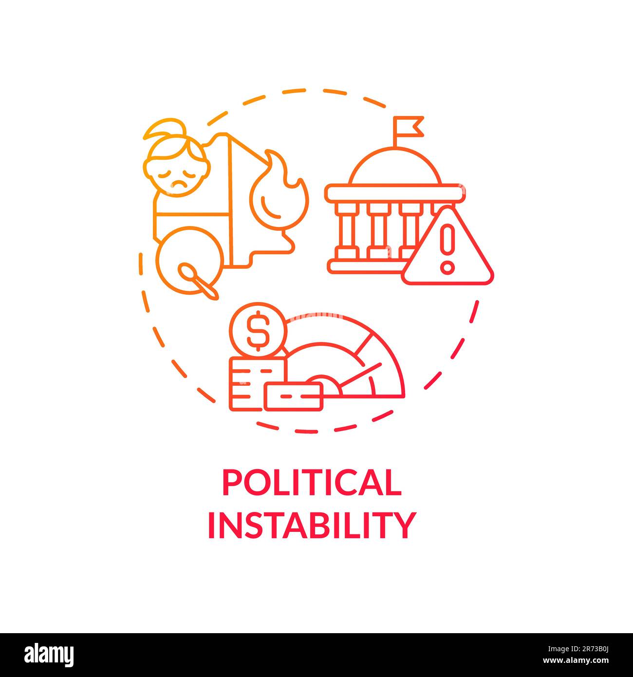 Political instability red gradient concept icon Stock Vector Image & Art - Alamy