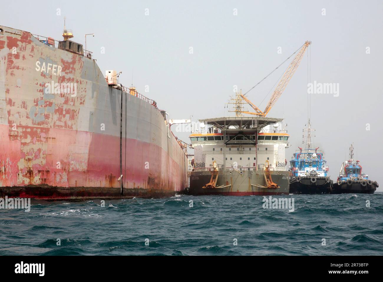 Hodiedah, Yemen. 12th June, 2023. A view of the beleaguered FSO Safer ...