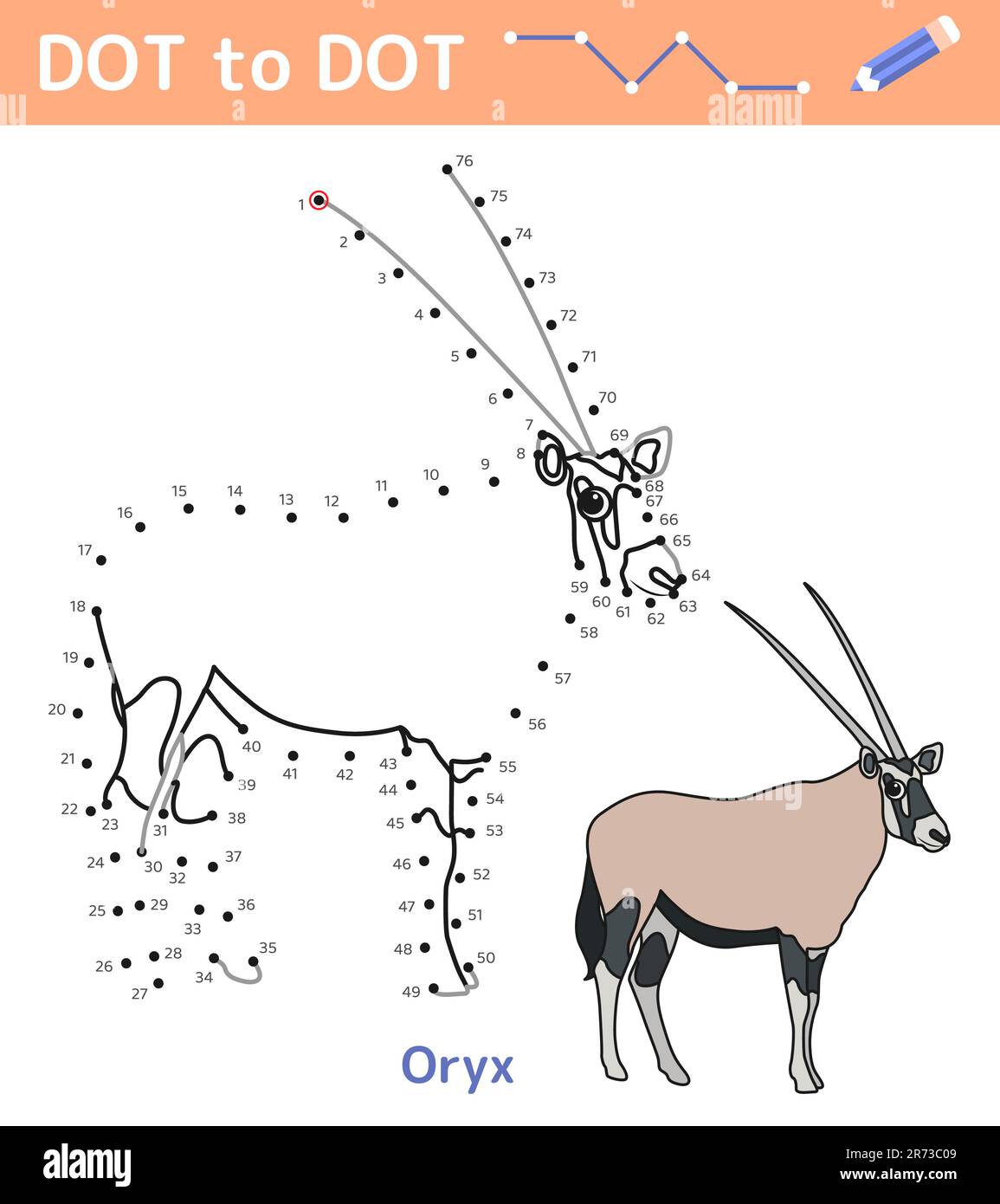 Numbers game Dot to dot. Math game for kids Stock Vector Image & Art ...