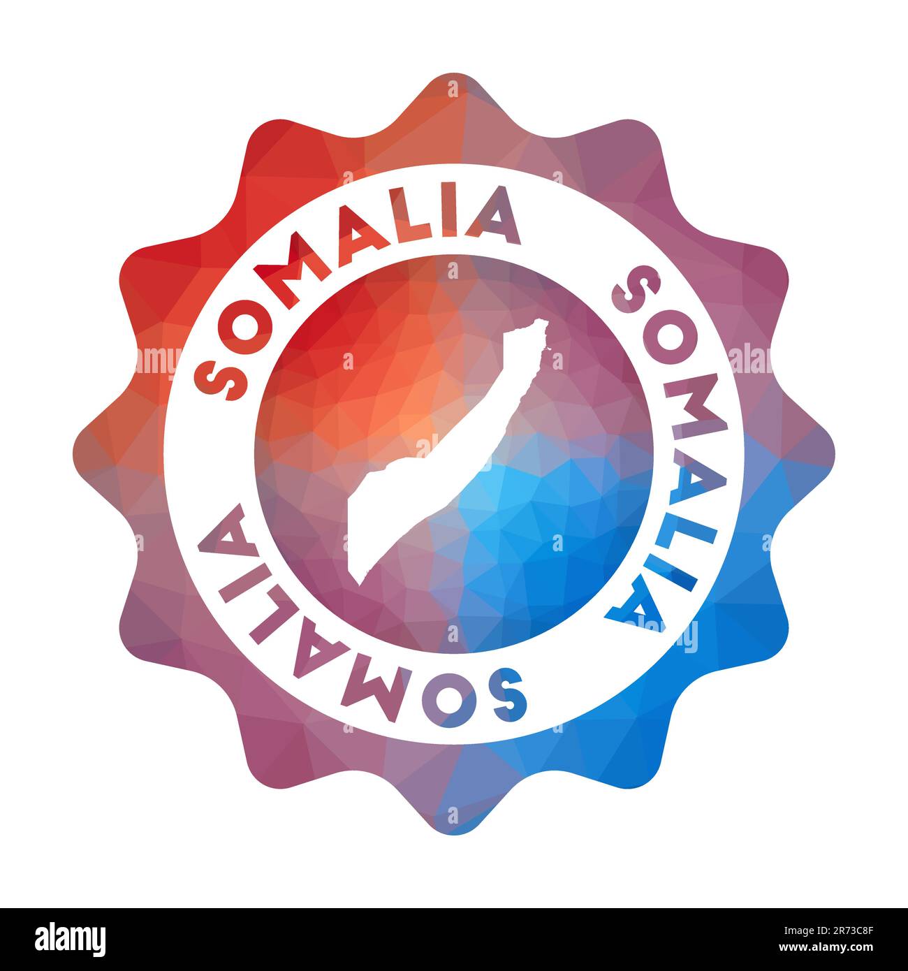 Somalia low poly logo. Colorful gradient travel logo of the country in ...