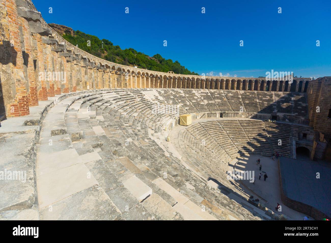 Roman theater of Aspendos, best-preserved theatre of antiquity Stock ...