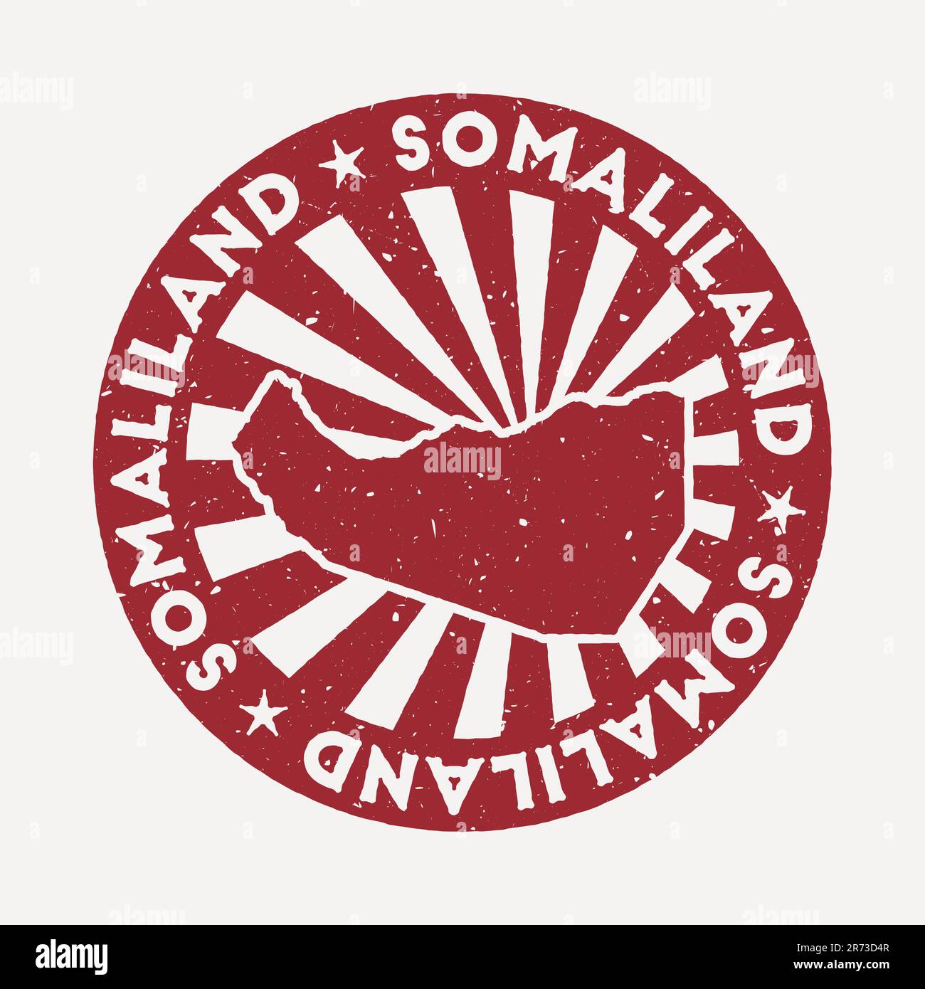 Somaliland stamp. Travel red rubber stamp with the map of the country ...