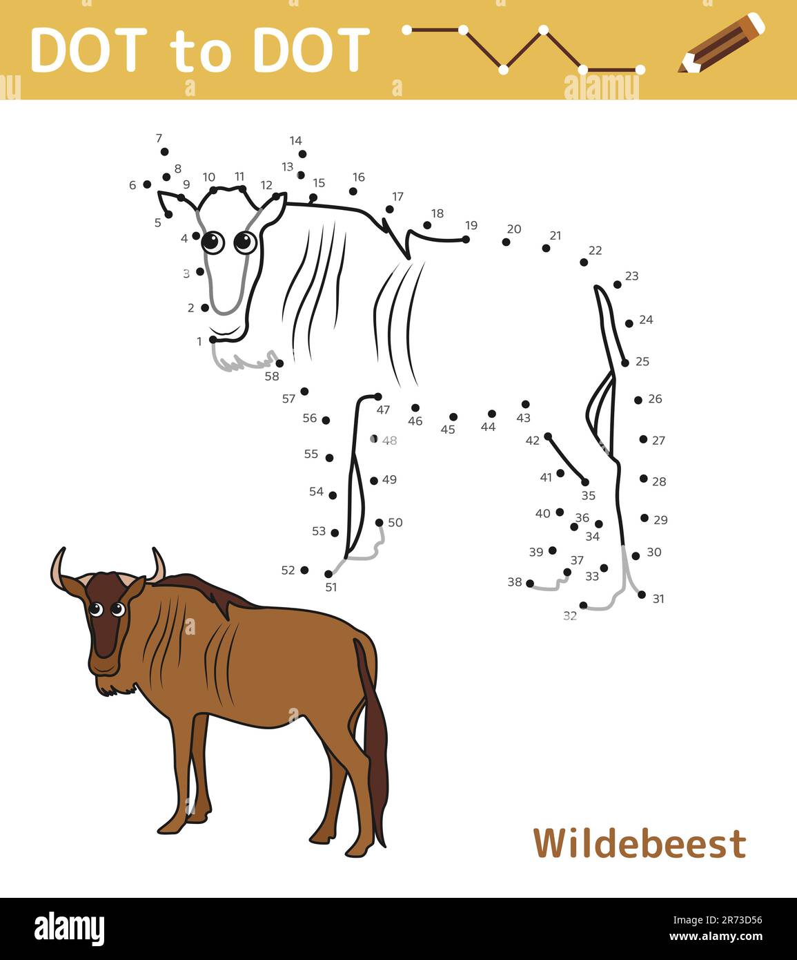 Numbers game Dot to dot. Math game for kids Stock Vector Image & Art ...