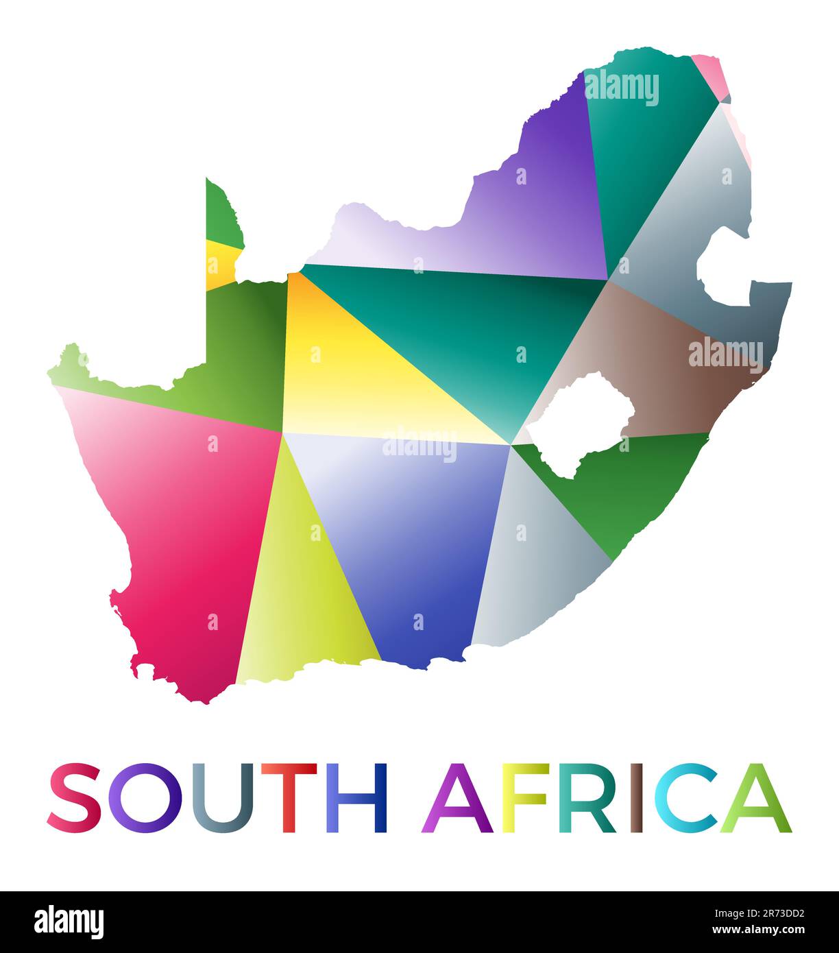 South africa polygonal map Cut Out Stock Images & Pictures - Alamy