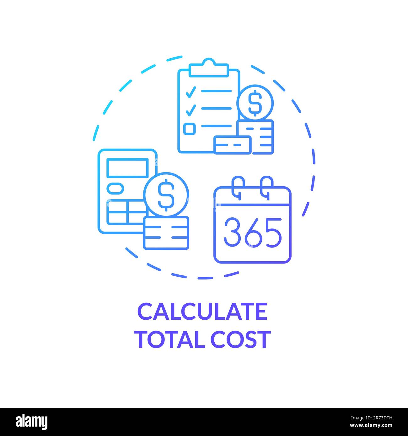 Calculate total cost blue gradient concept icon Stock Vector Image ... Calculate total cost blue gradient concept icon Stock Vector Image ...