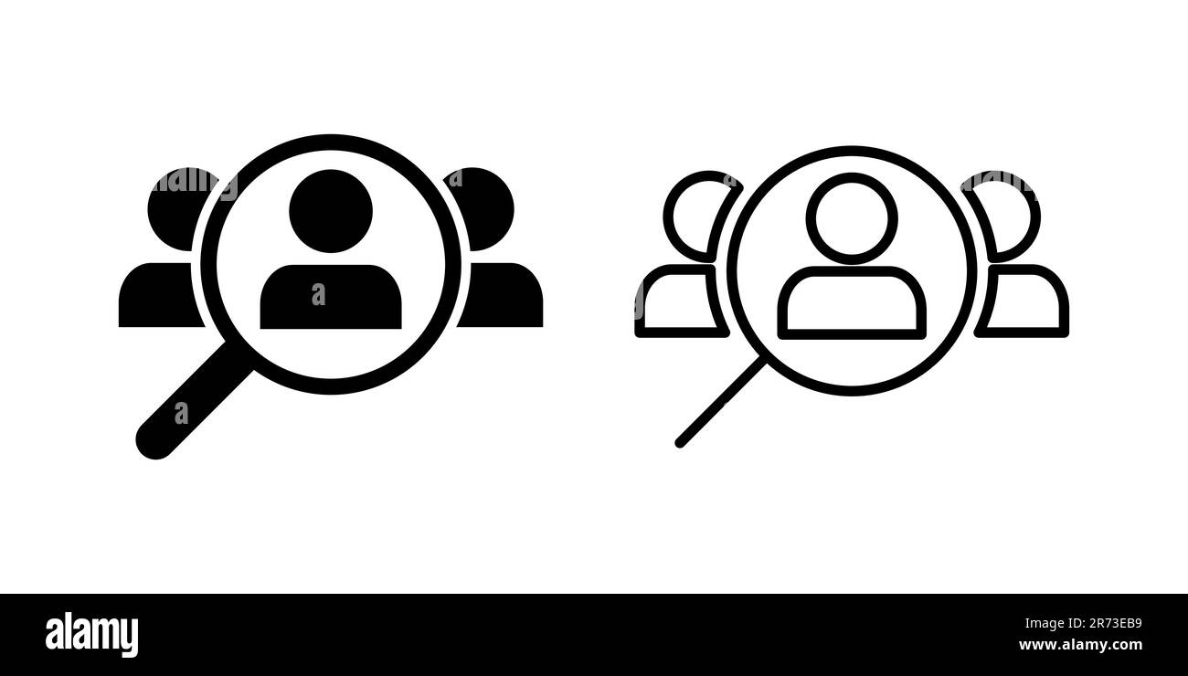Hiring icon set. Search job vacancy icon. Human resources concept ...