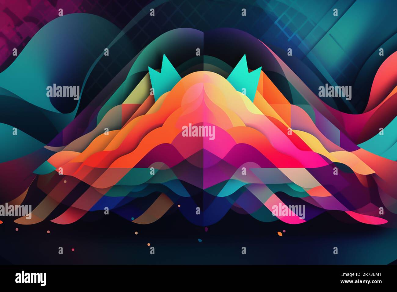 3D rendering abstract colorful background banner or wallpaper, graphic ...