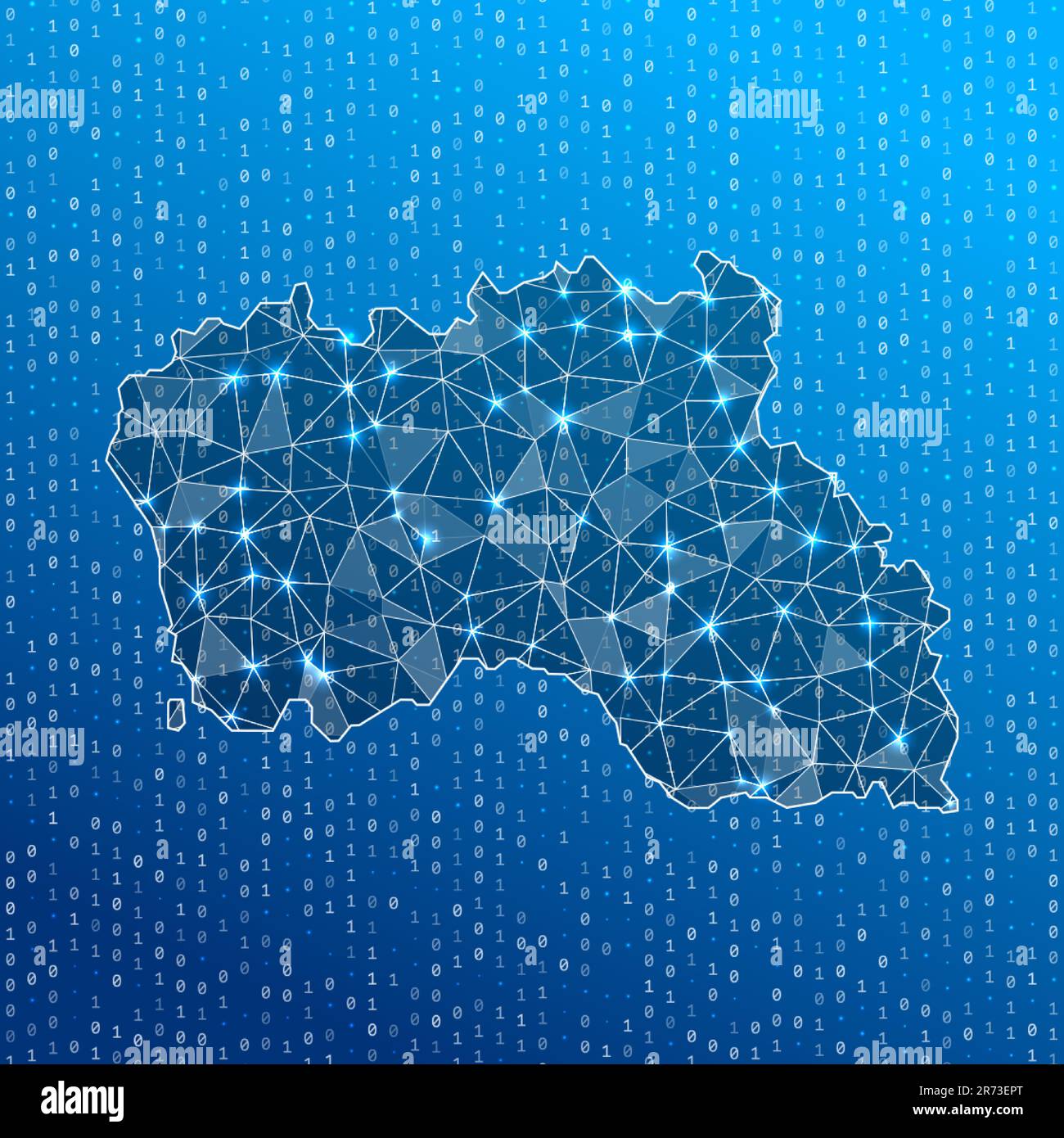 Network map of Santa Maria Island. Island digital connections map ...
