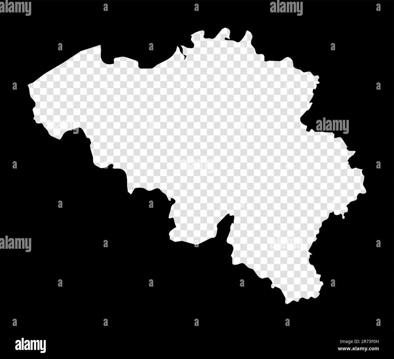 Stencil map of Belgium. Simple and minimal transparent map of Belgium ...