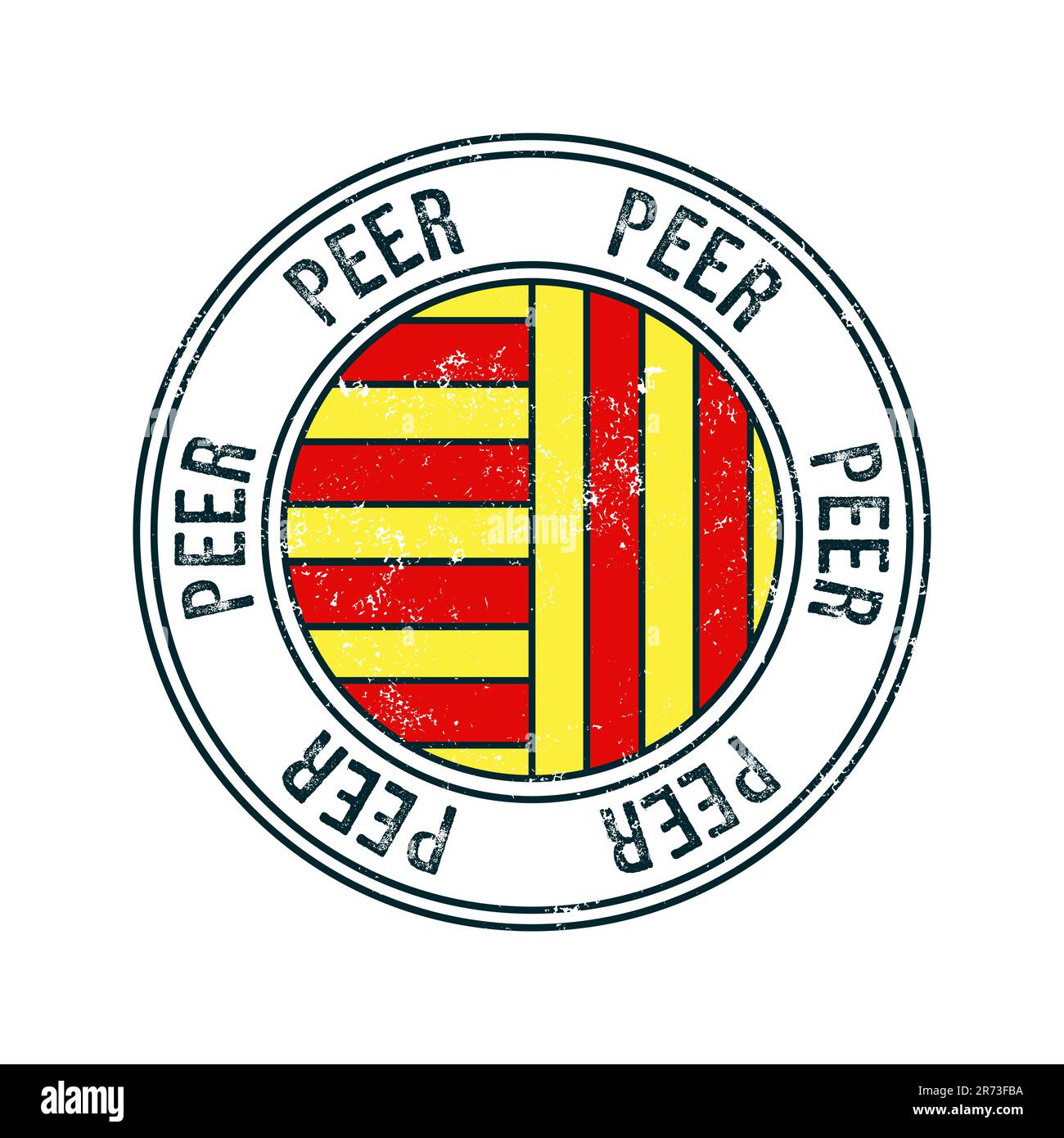 Peer, Belgium city vector grunge rubber stamp over white background ...