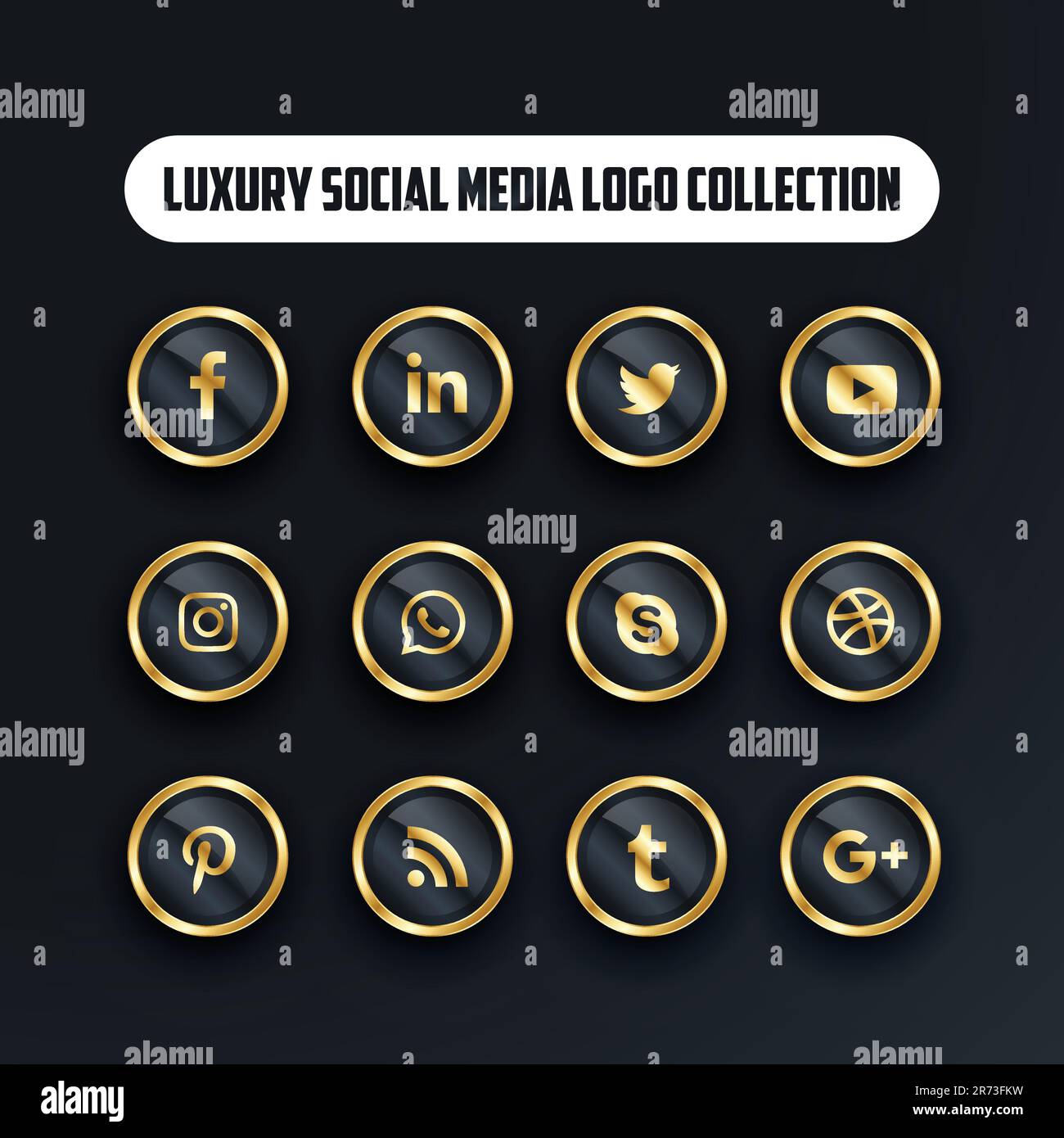 Youtube logo icons collection hi-res stock photography and images - Alamy