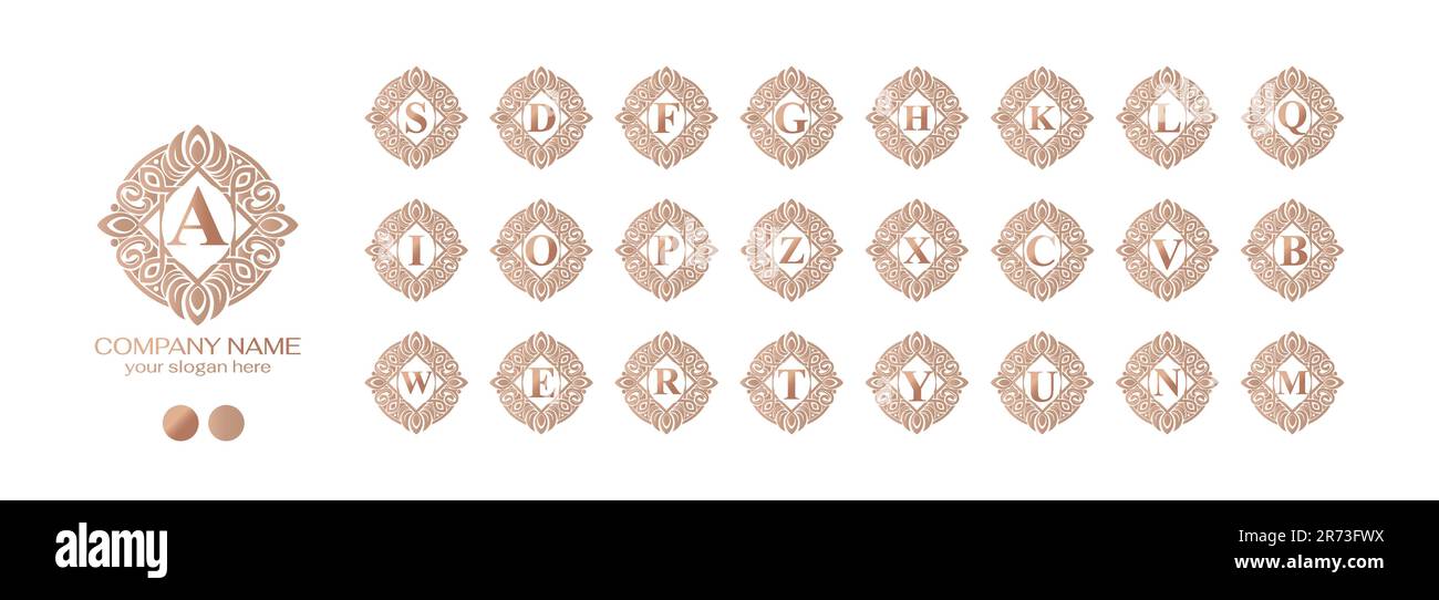 Alphabet split monograms Cut Out Stock Images & Pictures - Alamy