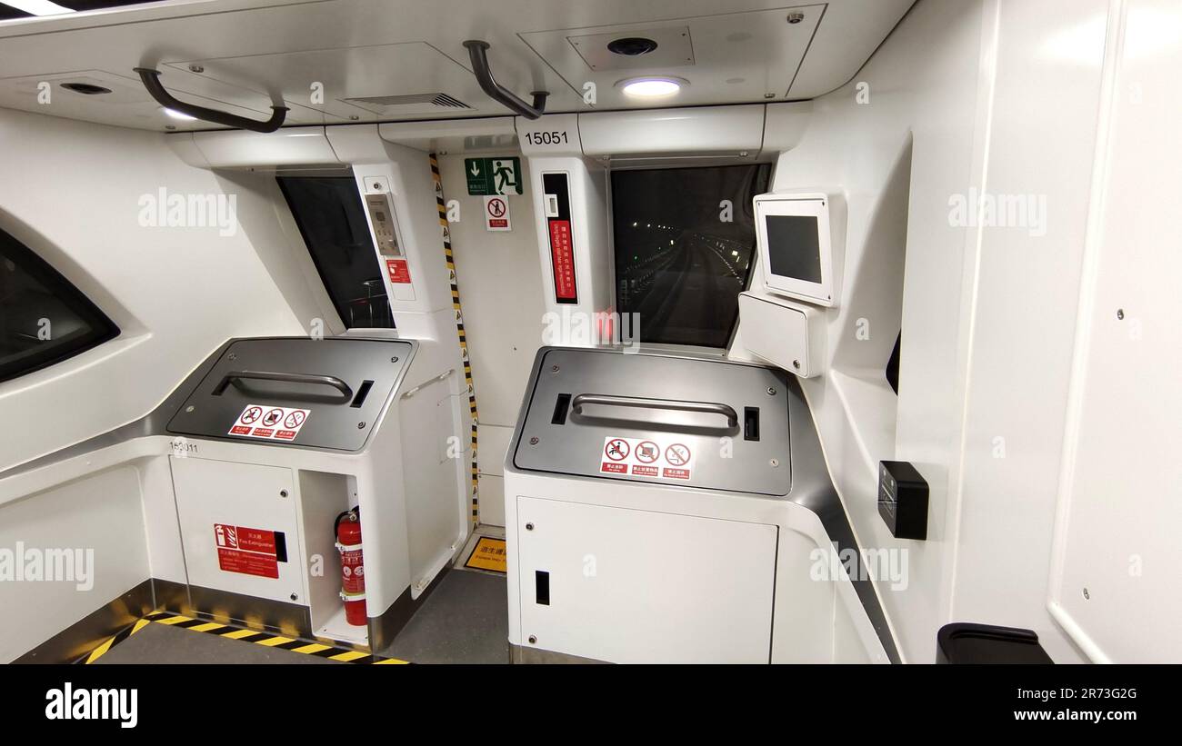 SHANGHAI, CHINA - JUNE 12, 2023 - A view of Subway Line 15, the highest ...