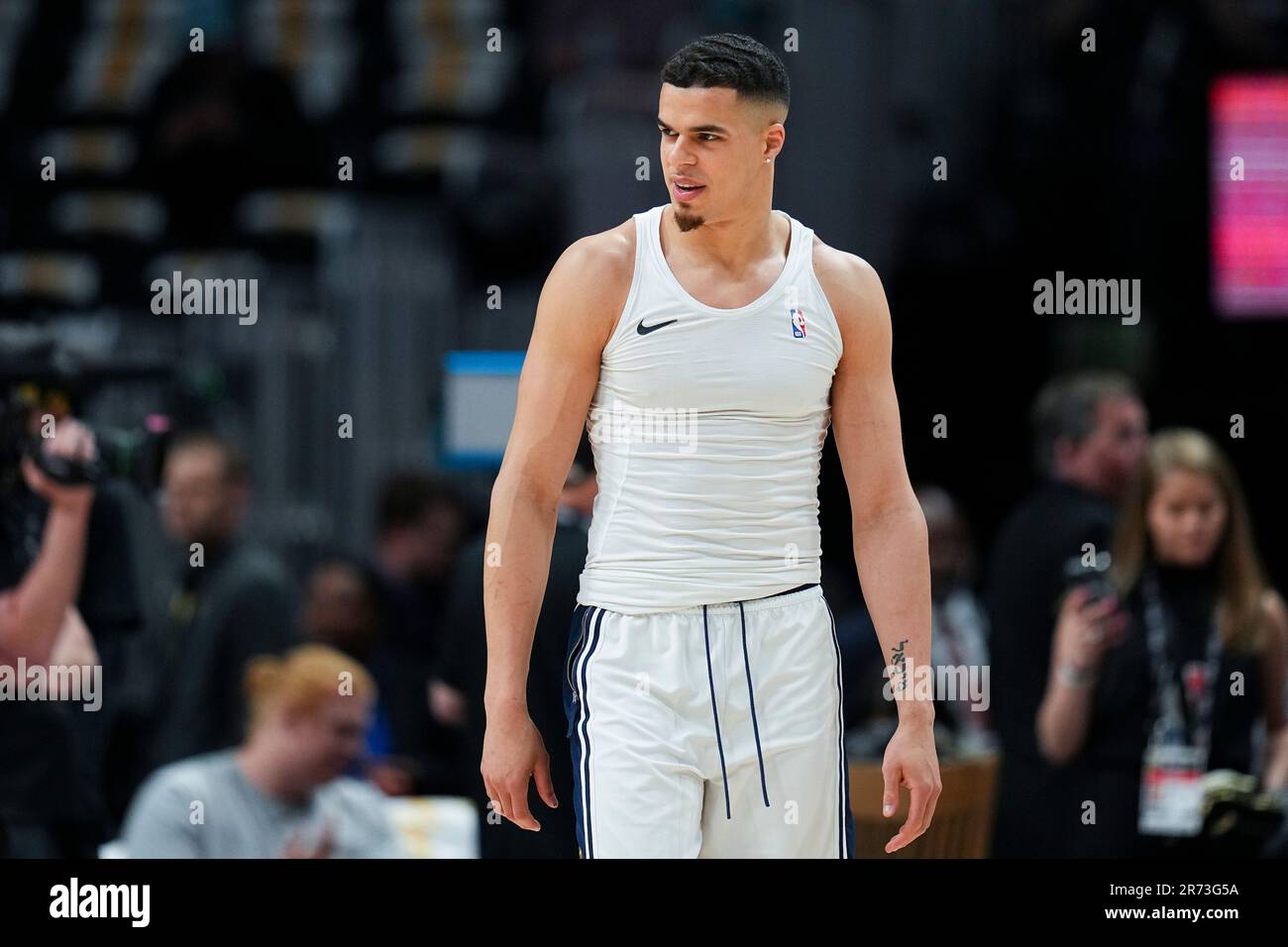 Denver Nuggets forward Michael Porter Jr. stands on the court before ...