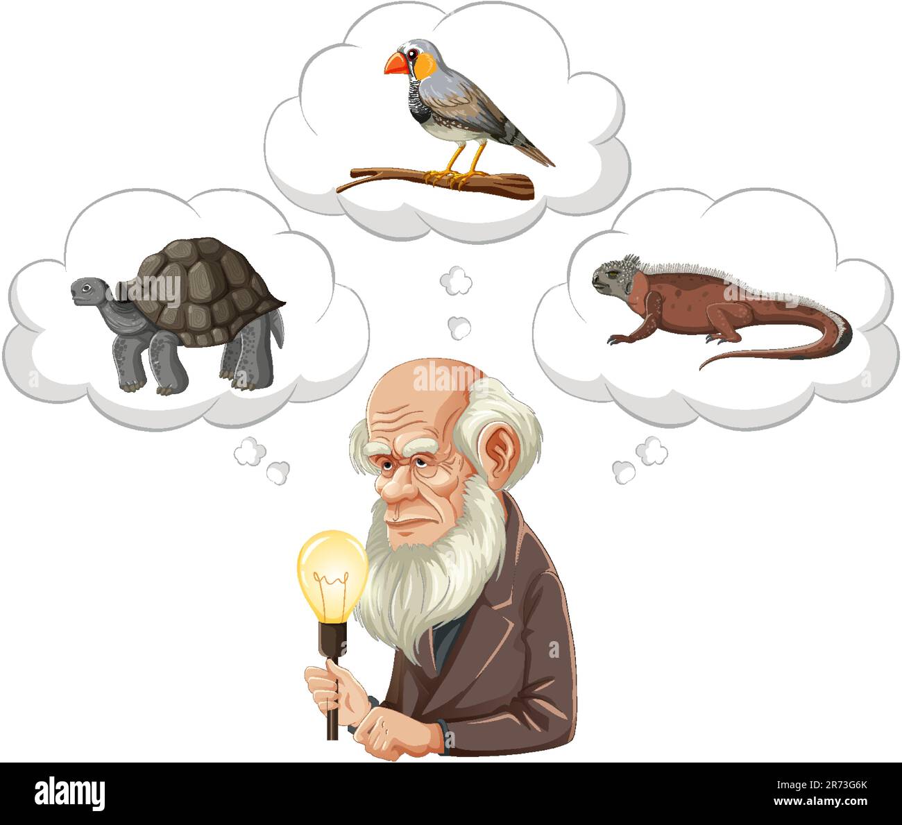 Bangkok, Thailand May 25, 2023. Caricature of Charles Darwin ...