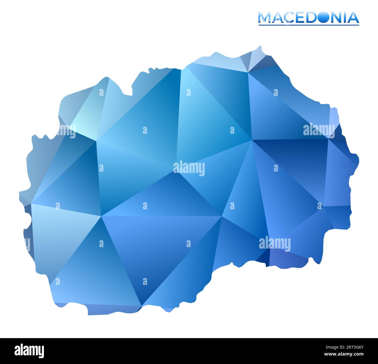 Vector polygonal Macedonia map. Vibrant geometric country in low poly style. Superb illustration ...
