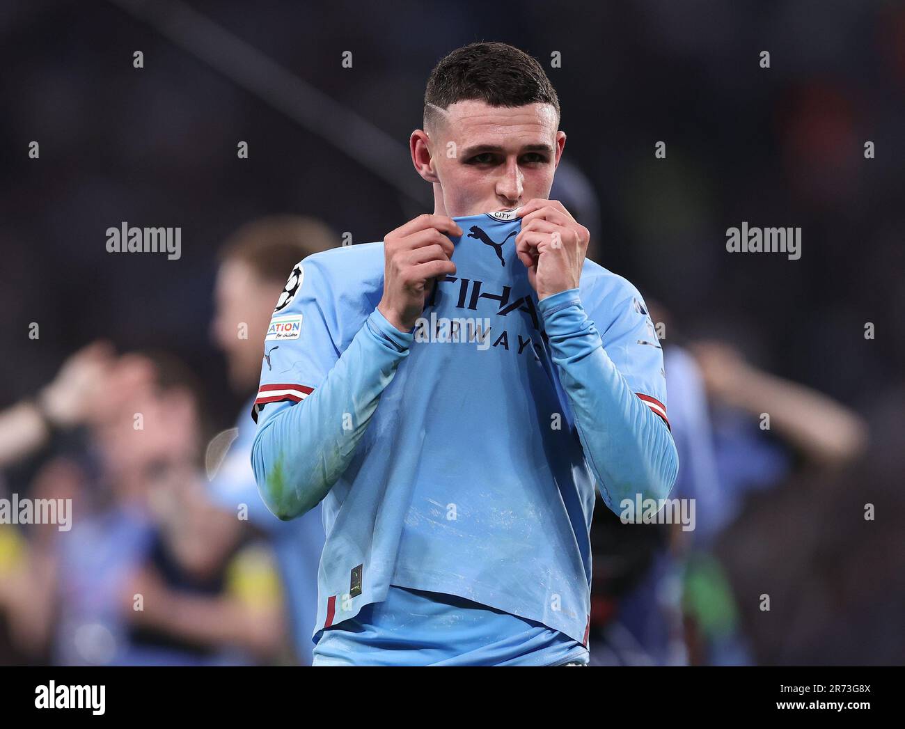 Istanbul, Turkey. 10th June, 2023. Phil Foden of Manchester City kisses ...
