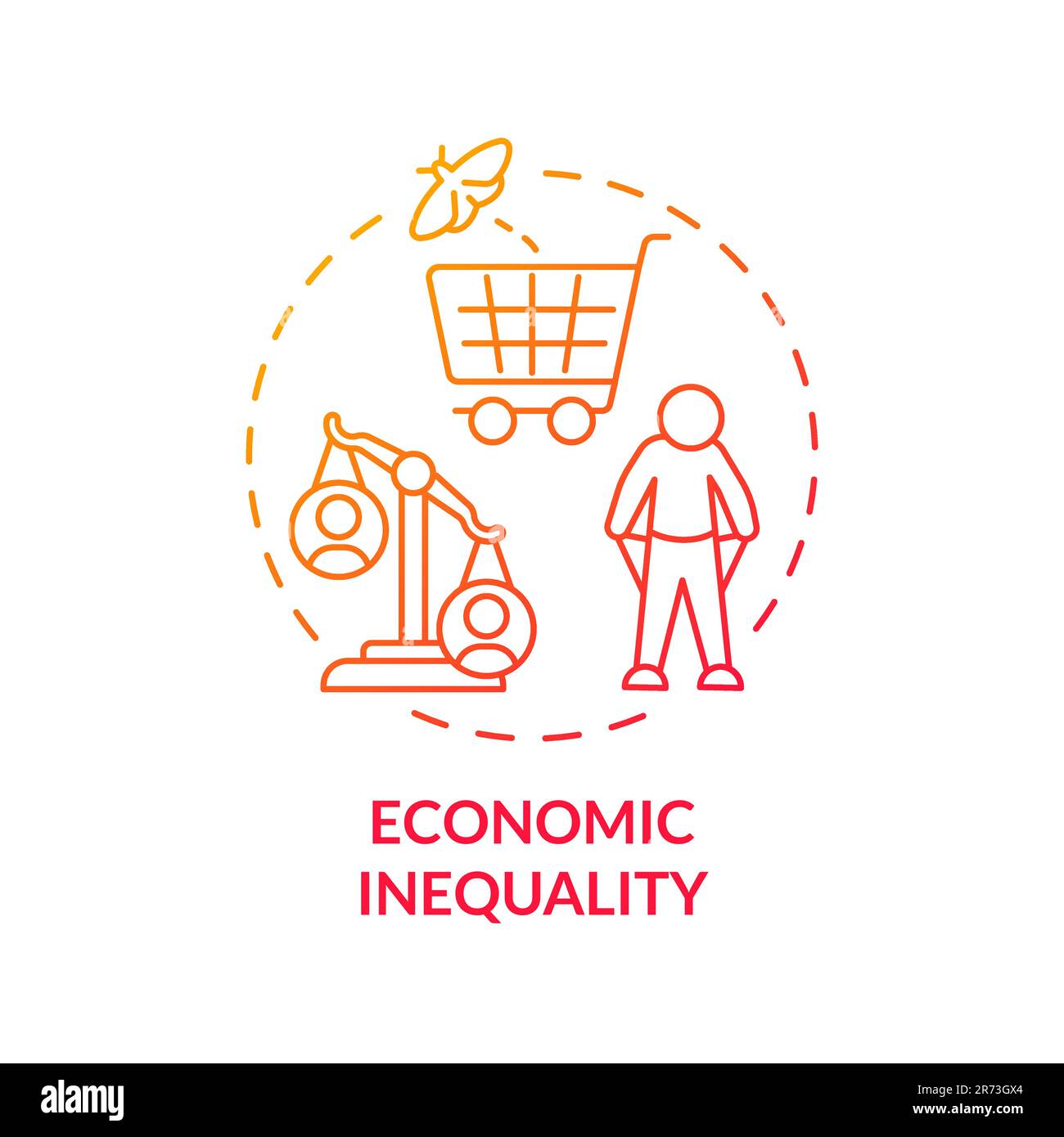Economic inequality red gradient concept icon Stock Vector Image & Art - Alamy