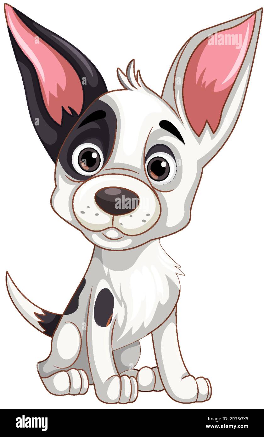 Cute dog cartoon character standing illustration Stock Vector Image ...