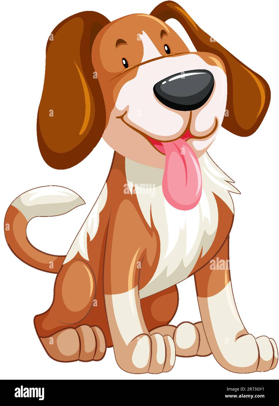 Friendly Dog in Cartoon Style illustration Stock Vector Image & Art - Alamy