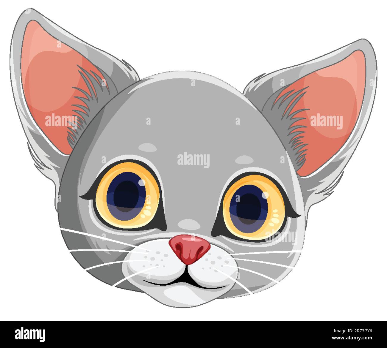Cute cat face cartoon illustration Stock Vector Image & Art - Alamy