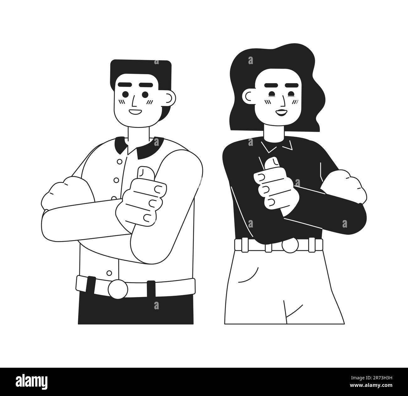 Entrepreneurial partners monochromatic flat vector characters Stock ... Entrepreneurial partners monochromatic flat vector characters Stock ...