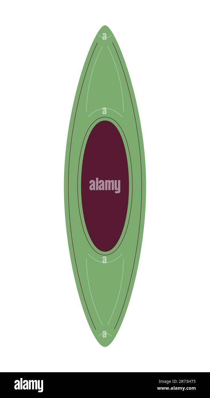 Kayak boat semi flat colour vector object Stock Vector Image & Art - Alamy