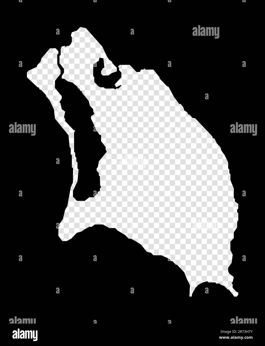 Barbuda vector outline map hi-res stock photography and images - Alamy