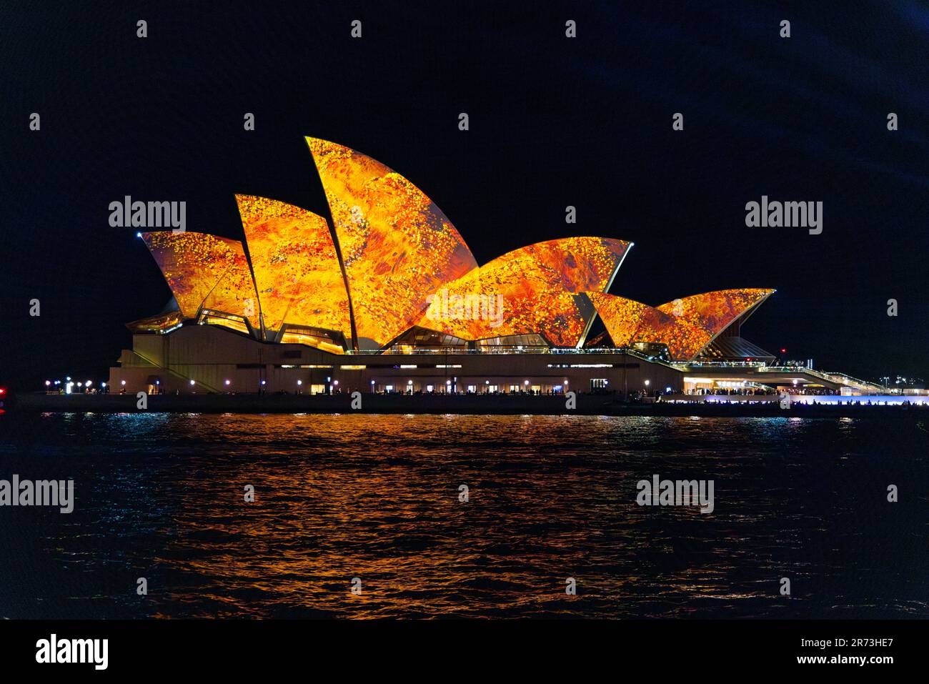 VIVID Sydney 2023. Light show and lighting of the sails of the Opera ...
