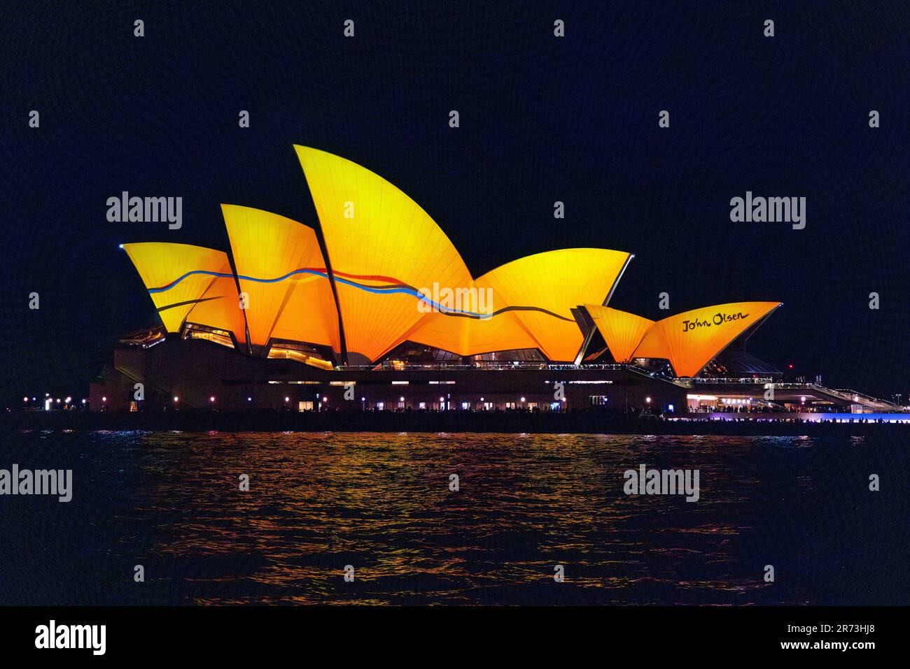 VIVID Sydney 2023. Light show and lighting of the sails of the Opera ...