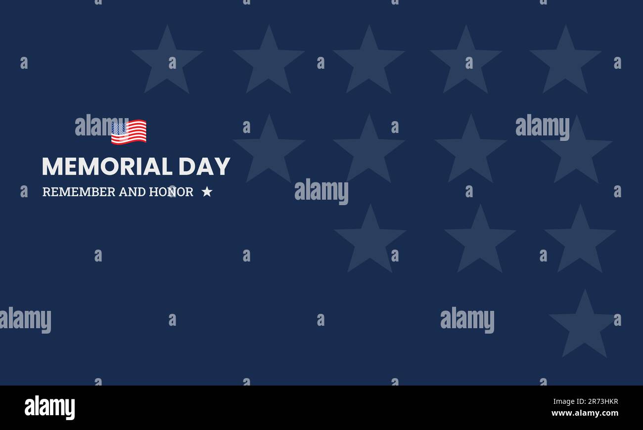 Simple Greeting Happy Memorial Day Background Design Vector. National ...