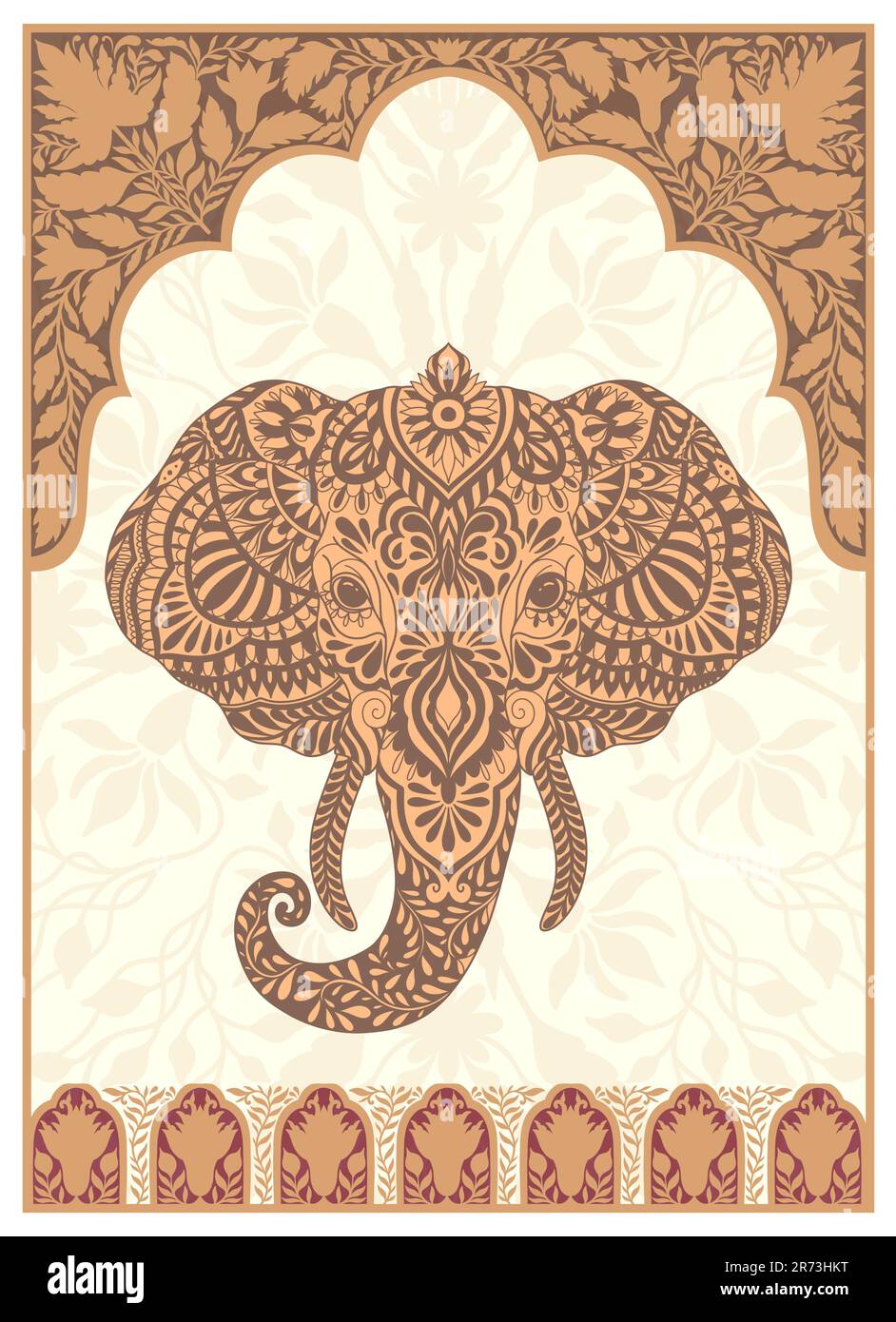 Indian Elephant Head Design