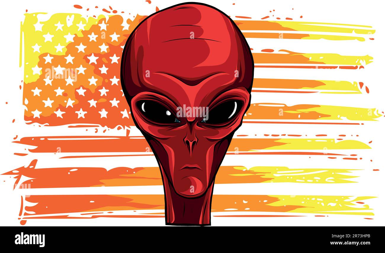 Alien head. vector illustration design of extraterrestrial humanoid ...
