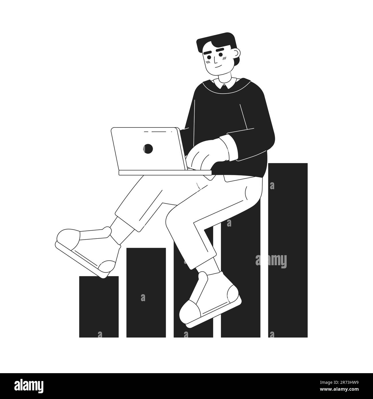 Animation graphs statistics Black and White Stock Photos & Images - Alamy