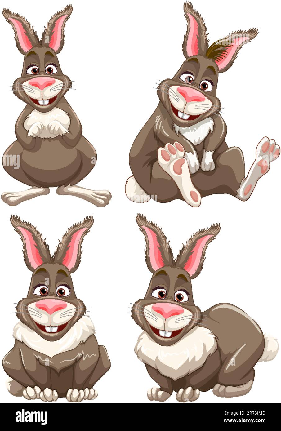 Cute rabbit cartoon character illustration Stock Vector Image & Art - Alamy