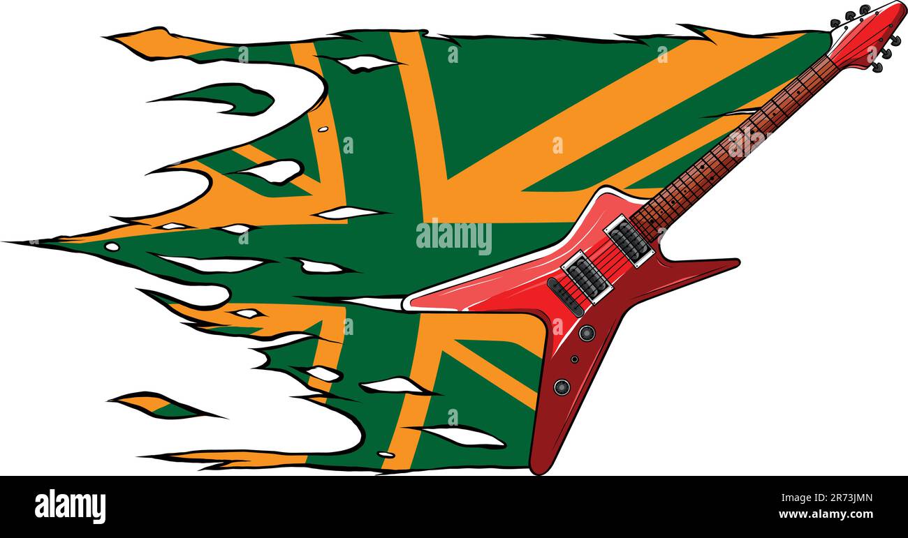 draw colorful Electric guitar vector illustration design Stock Vector ...