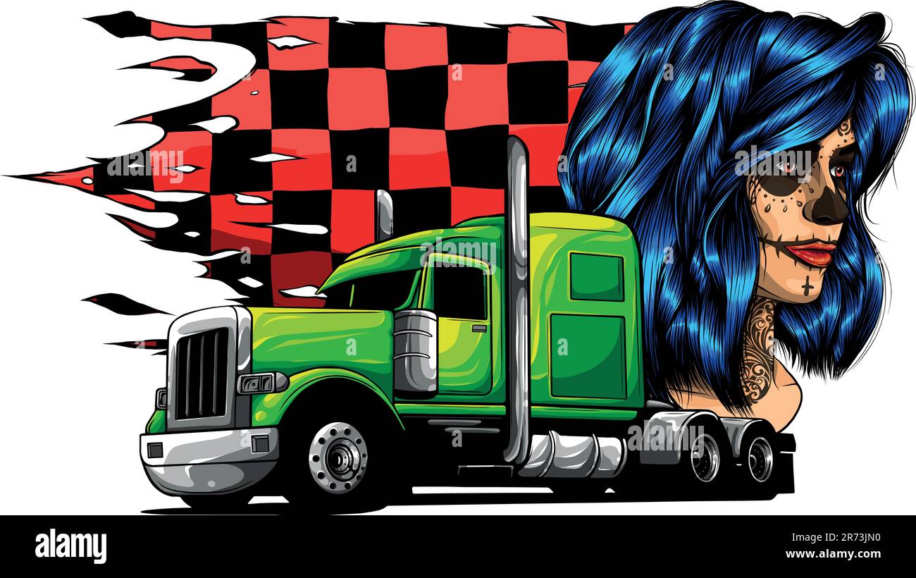 How To Draw A Semi Truck