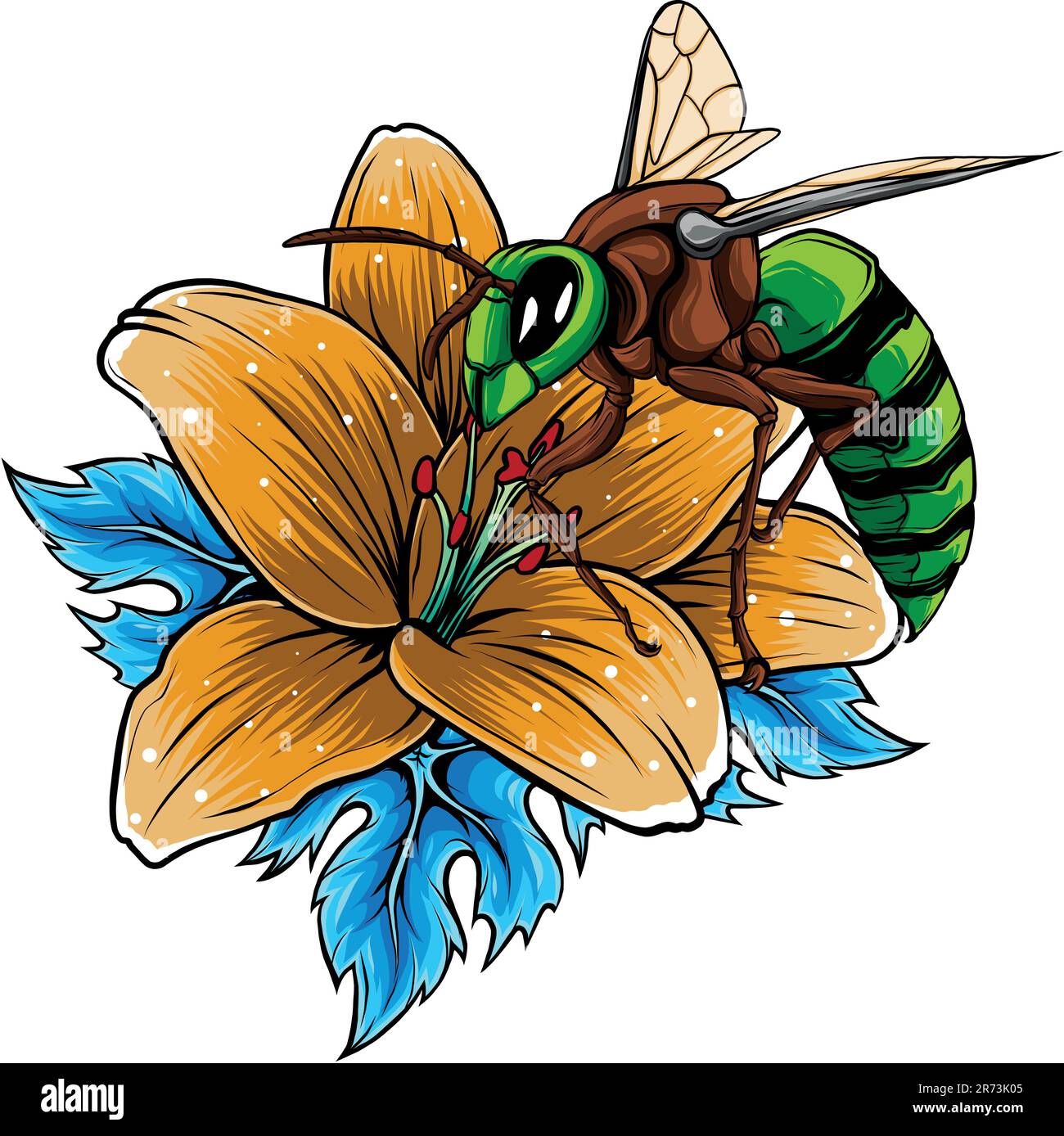 draw of colored bee vector illustration design Stock Vector Image & Art ...