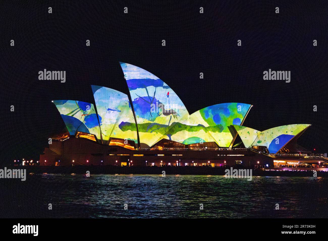 VIVID Sydney 2023. Light show and lighting of the sails of the Opera ...