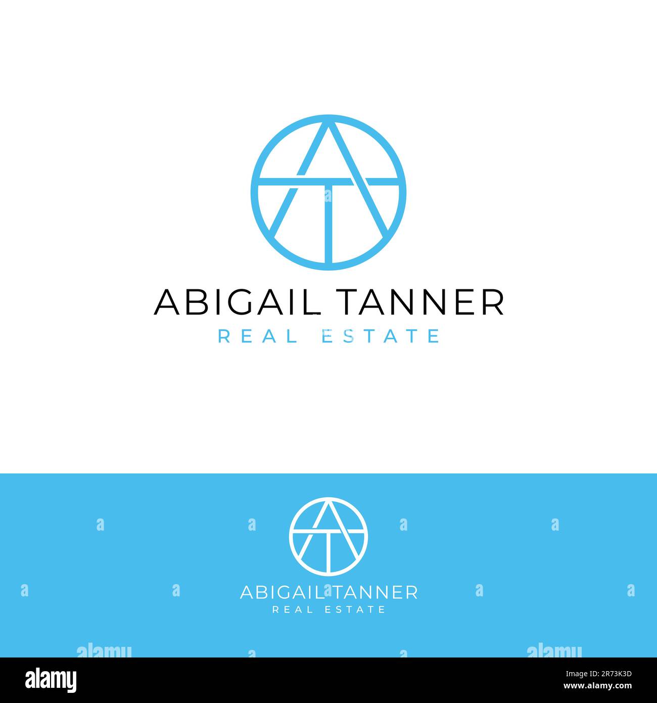 Abigail Tanner consulting vector logo design. AT initials logotype ...