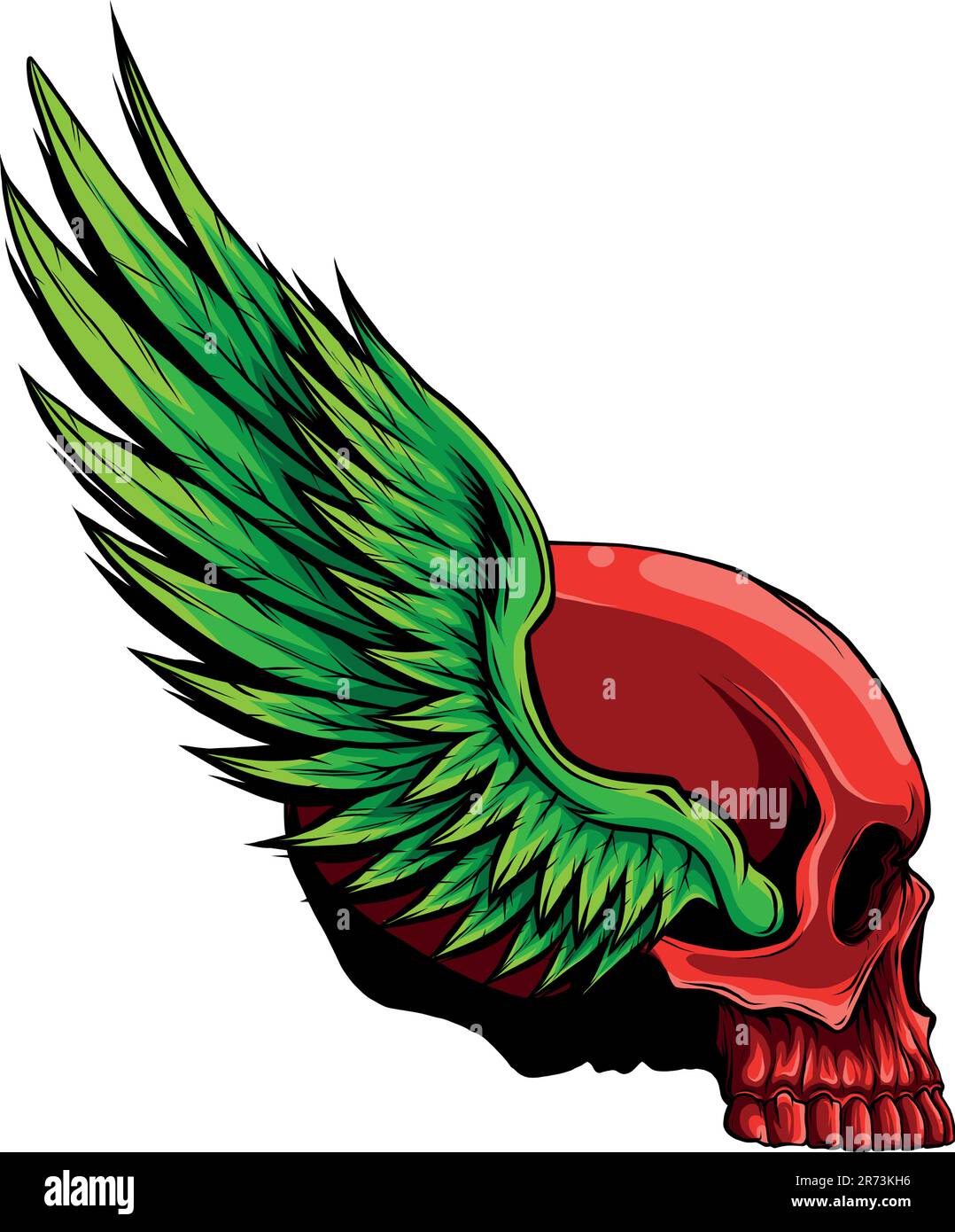 vector illustration of human skull digital draw Stock Vector Image ...