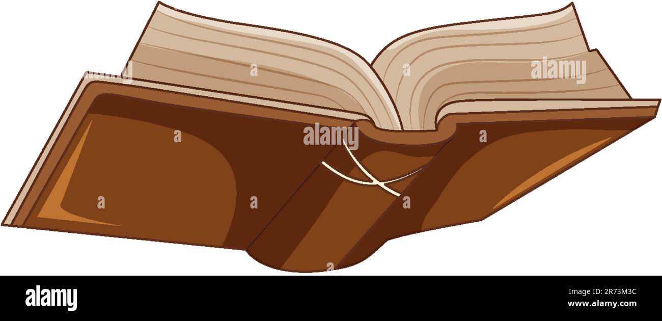 Isolated brown open book cartoon illustration Stock Vector Image & Art ...