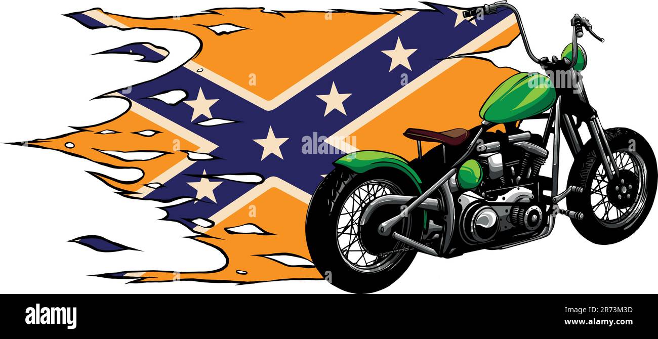 illustration of custom motorcycle chopper vector design Stock Vector ...